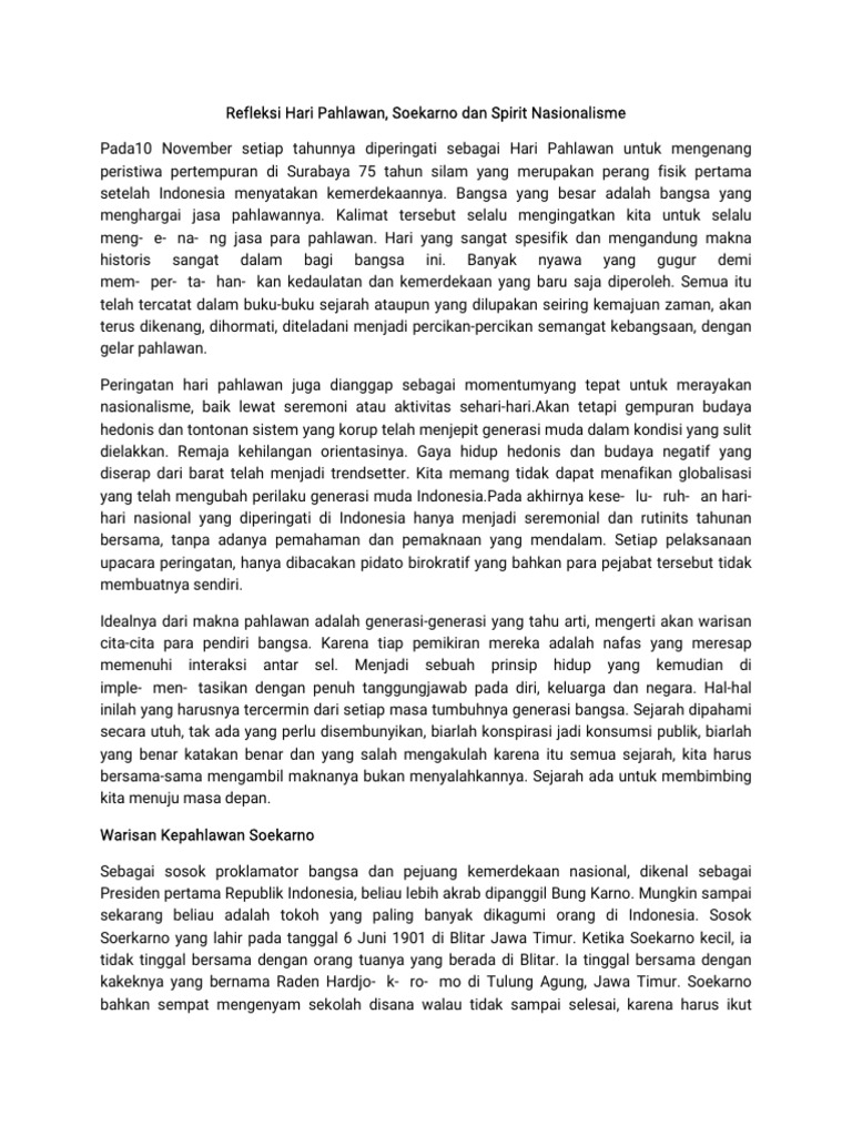 Refleksi Hari Pahlawan | PDF
