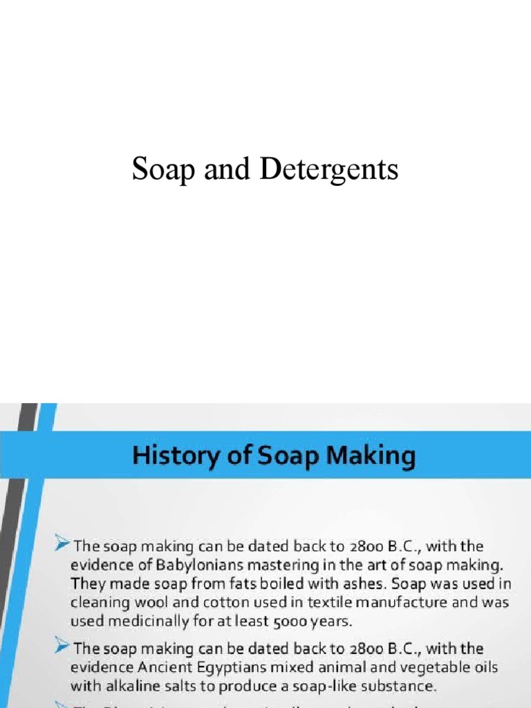 Soap and Detergents | PDF | Cooking, Food & Wine | Science & Mathematics