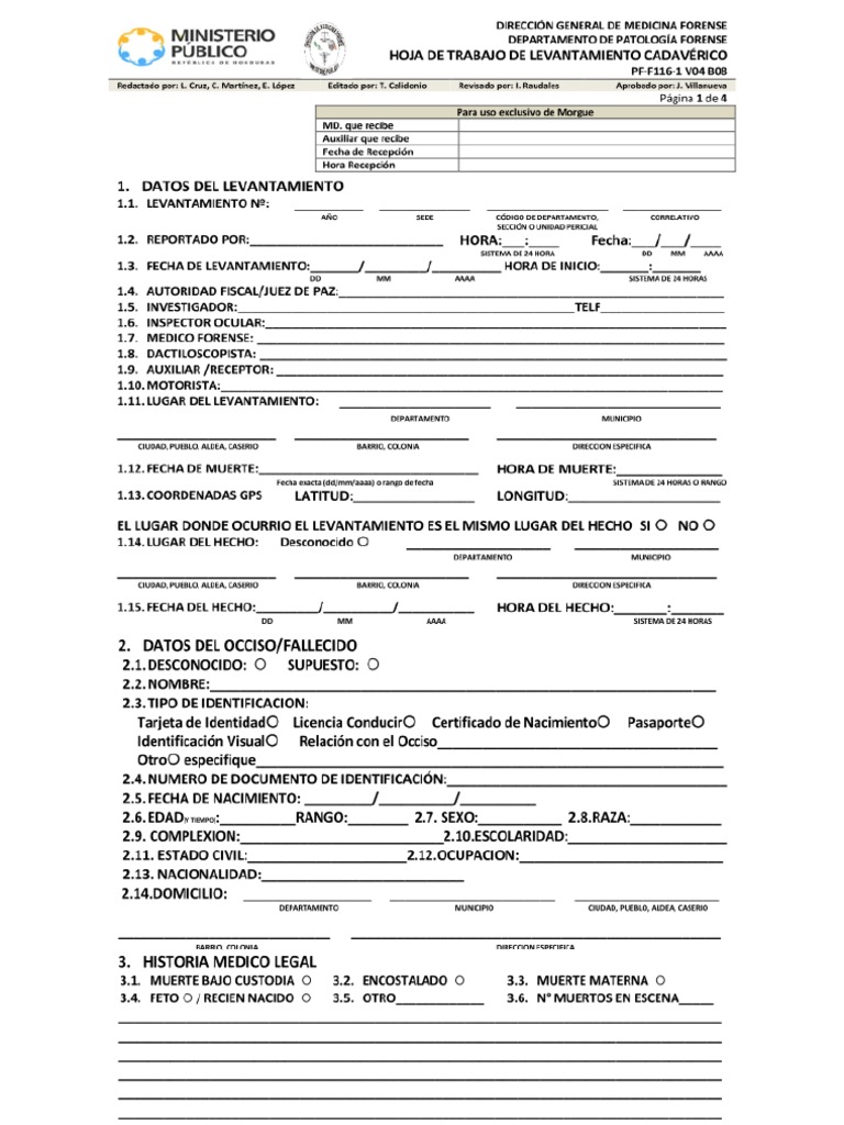 Ficha de Levantamiento MP | PDF