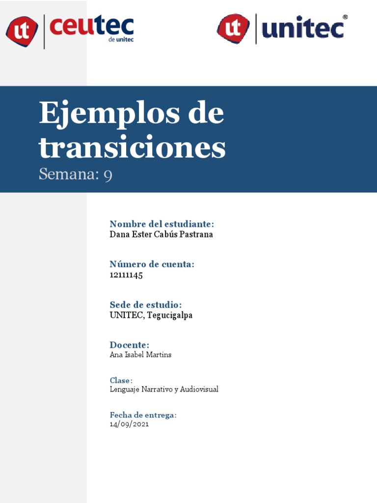 Ejemplos de Transiciones | PDF