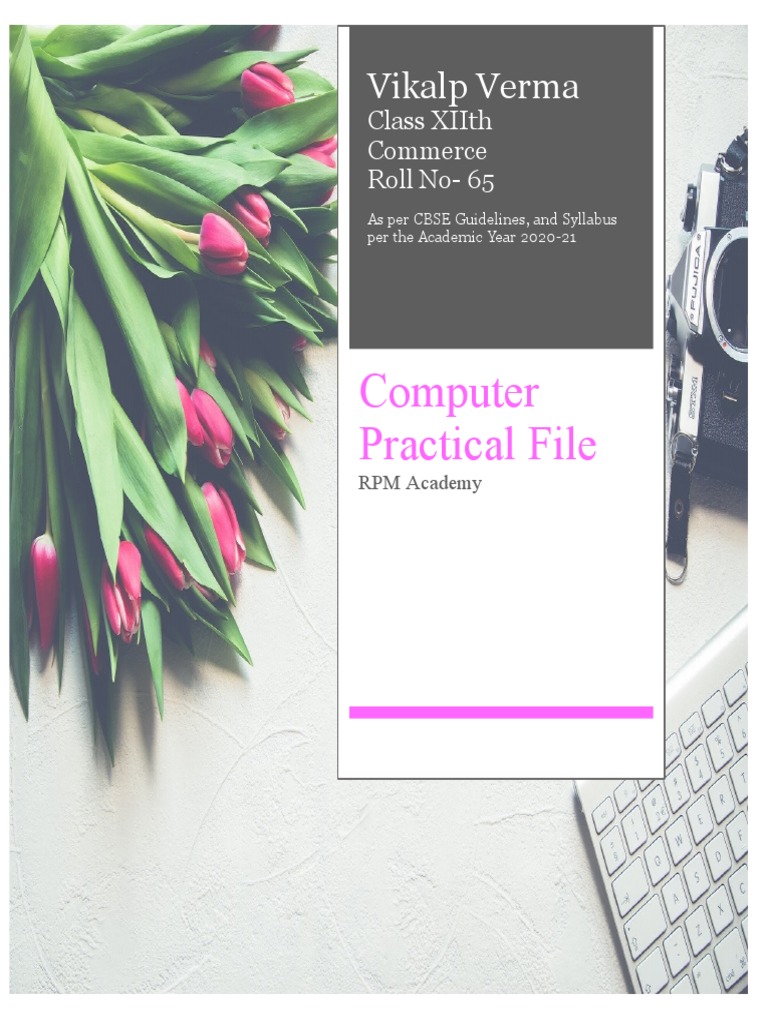 Computer Practical File Pdf Table Database Software Development