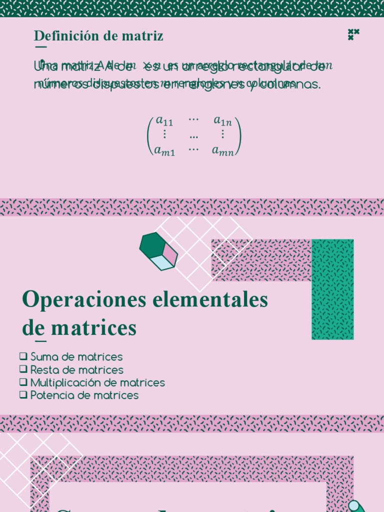 Matrices (Operaciones Elementales) Matrices Triangulares | PDF | Matriz ...