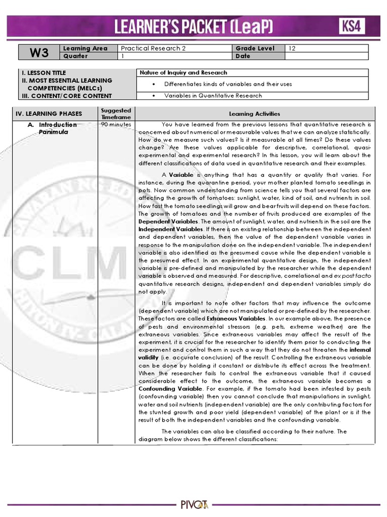 Panimula: Practical Research 2 12 1 | Download Free PDF | Level Of ...