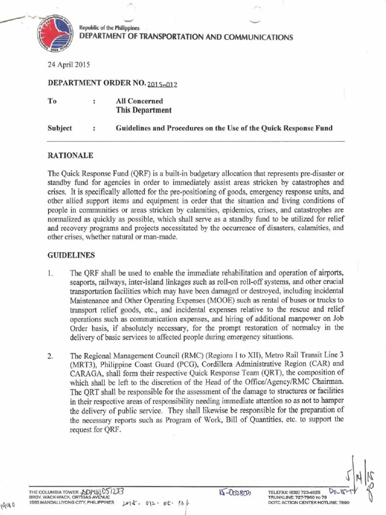 Quick Response Fund | PDF