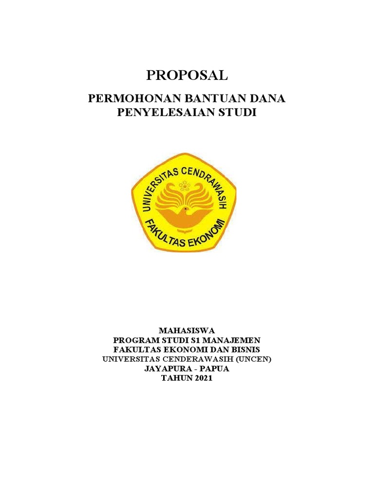 Proposal Permohonan Bantuan Studi Akhir | PDF
