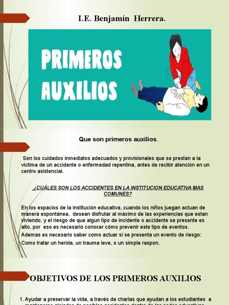 Primeros Auxilios Presentacion | PDF | Primeros auxilios | Quemar