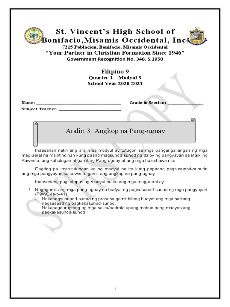 FILIPINO 9 - Q1 - M2 Module | PDF