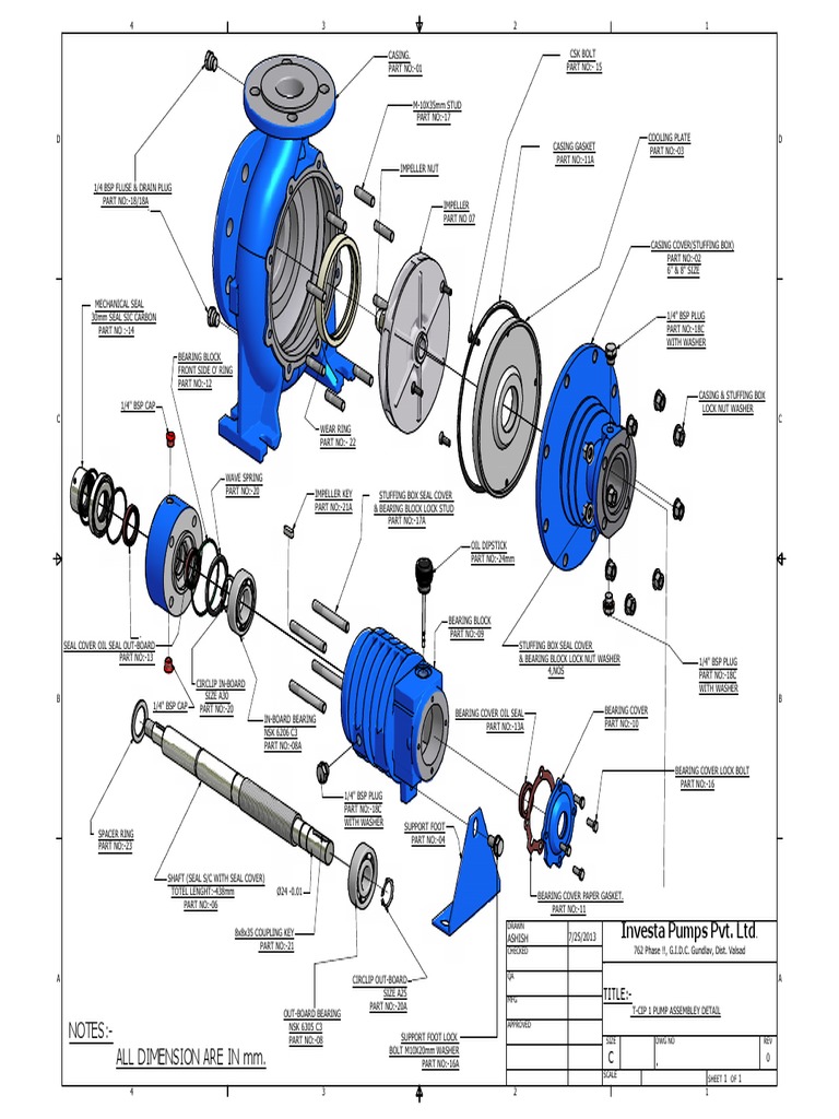 Exploded View of Thermic Fluid Pumps | PDF | Washer (Hardware ...