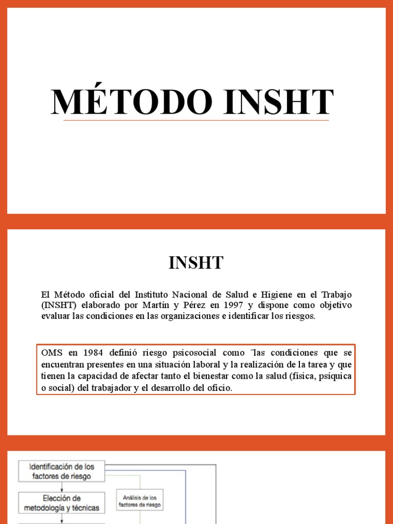 El Método INSHT: Un enfoque oficial para la evaluación de riesgos ...