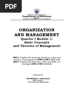 Organization and Management Module 1: Quarter 1 - Week 1 | PDF ...