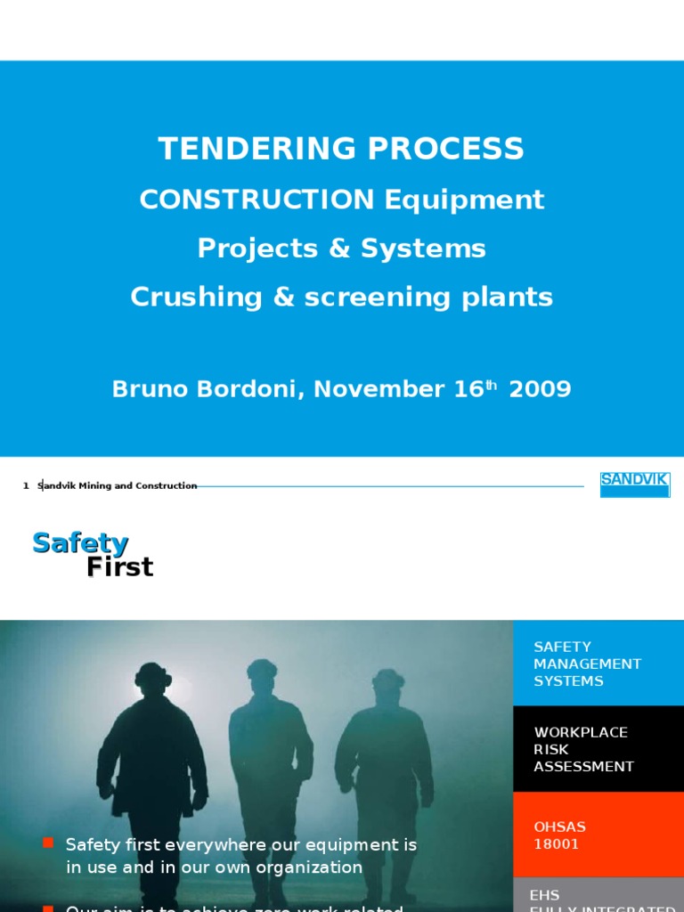 Tendering Process Presentation | PDF | Mining | Sales