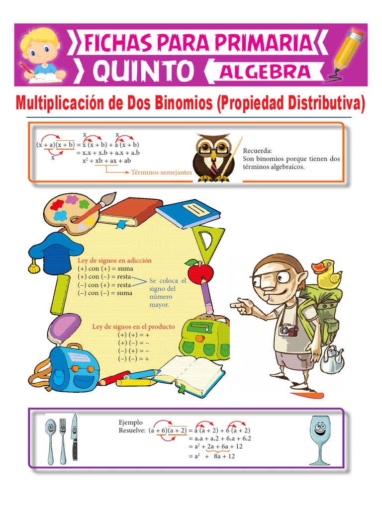 Multiplicación de Dos Binomios Con Un Término Común para Quinto de ...