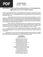 Creative Writing: Quarter 2 - Module 1: Elements, Techniques, and ...