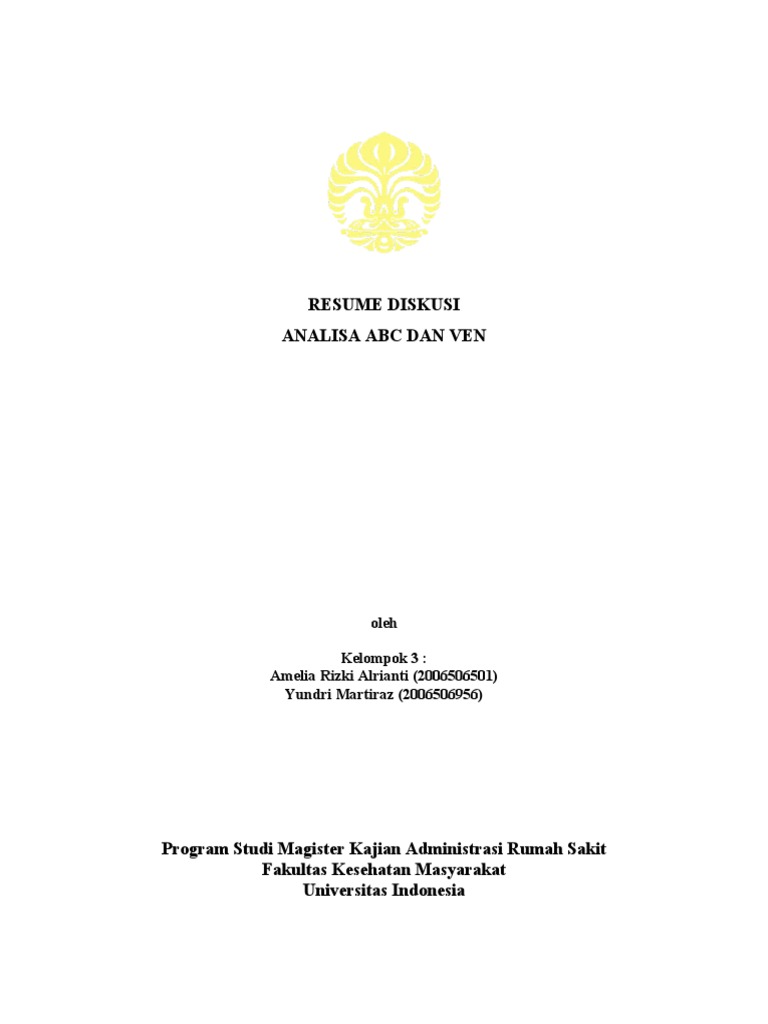 Analisis ABC-VEN untuk Rumah Sakit | PDF