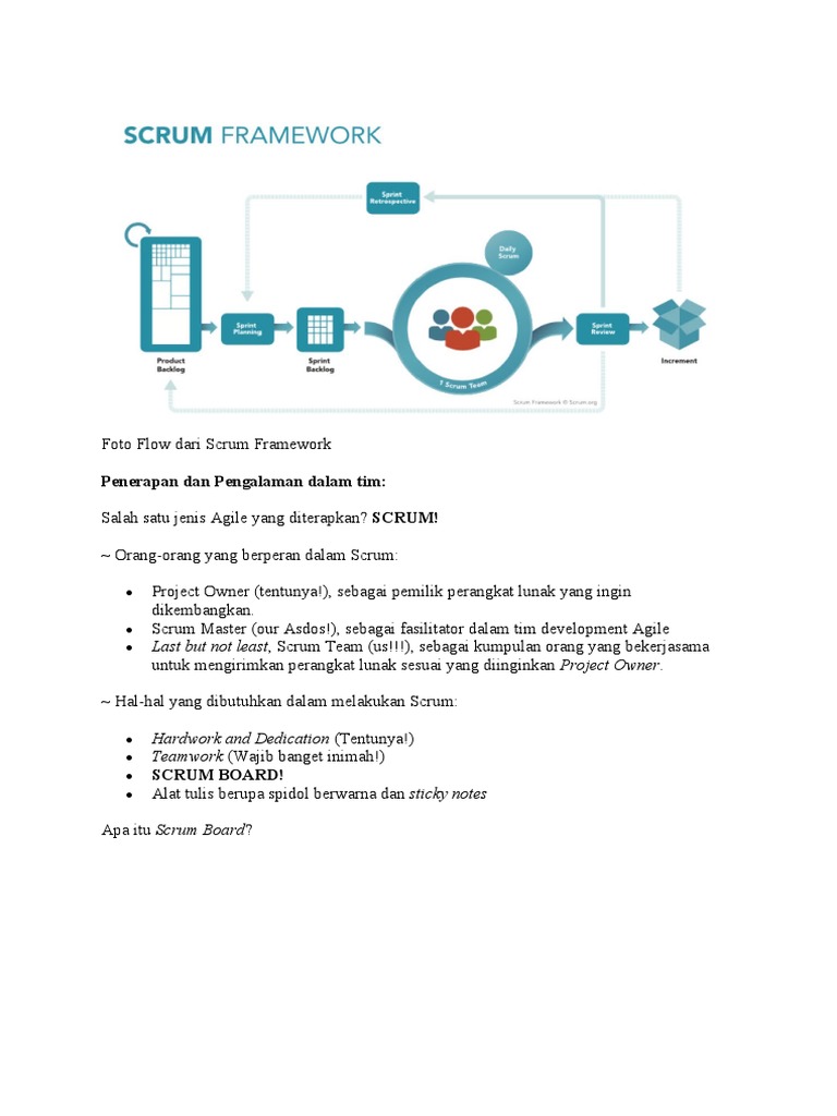 Foto Flow Dari Scrum Framework Pdf