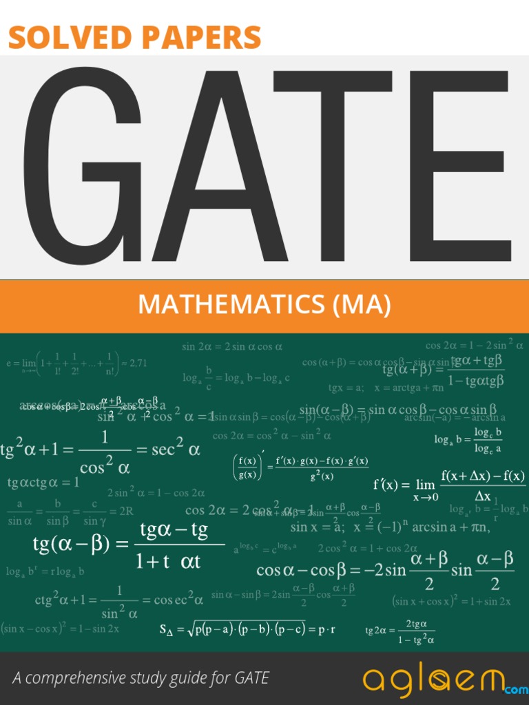 GATE Solved Question Papers For Mathematics MA by AglaSem Com | PDF ...