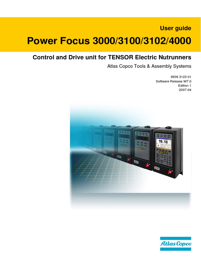Atlas Copco Power Focus 4000 Manual | PDF | Ac Power Plugs And Sockets | Programmable Logic ...