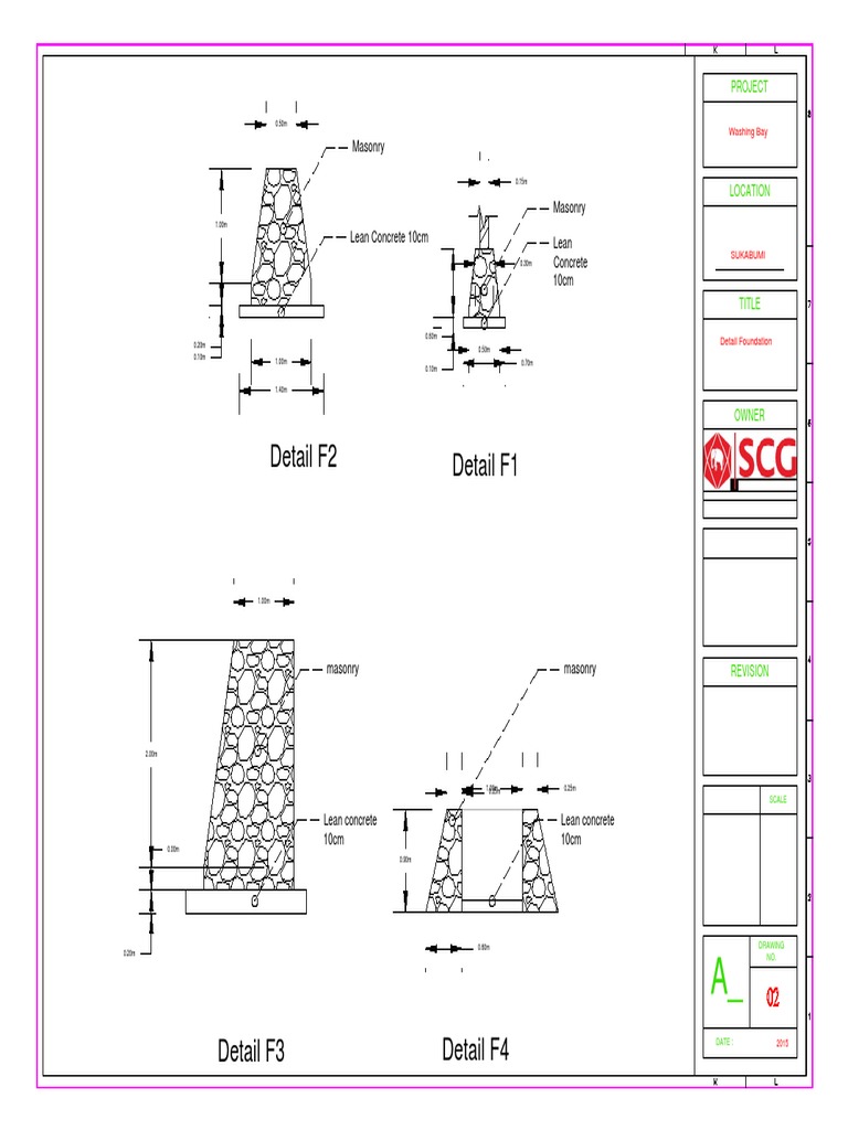 Detail Foundation Plans for a Washing Bay Project in Sukabumi ...