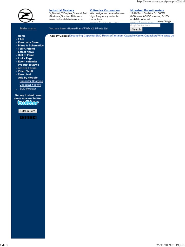 Parts List for a PWM Motor Controller Circuit Using the LM324 Quad Op ...