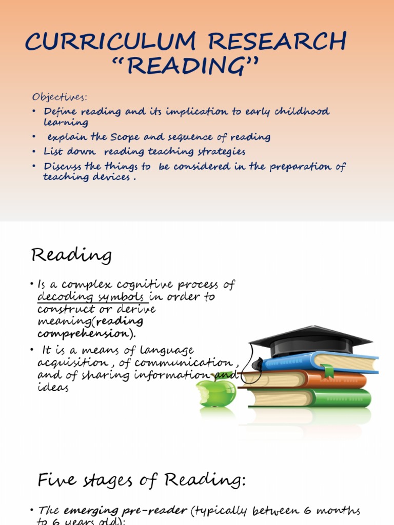 Curriculum Research "Reading": Objectives | PDF | Reading Comprehension ...