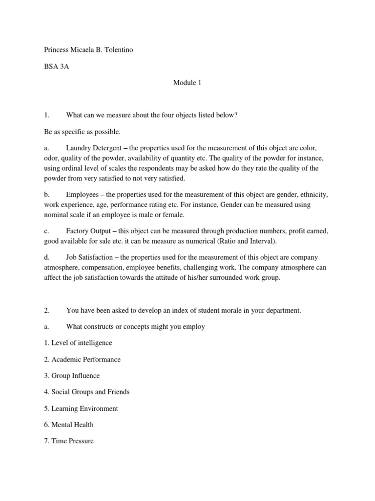 Assignment in Stat Module 1 | Download Free PDF | Level Of Measurement | Statistics