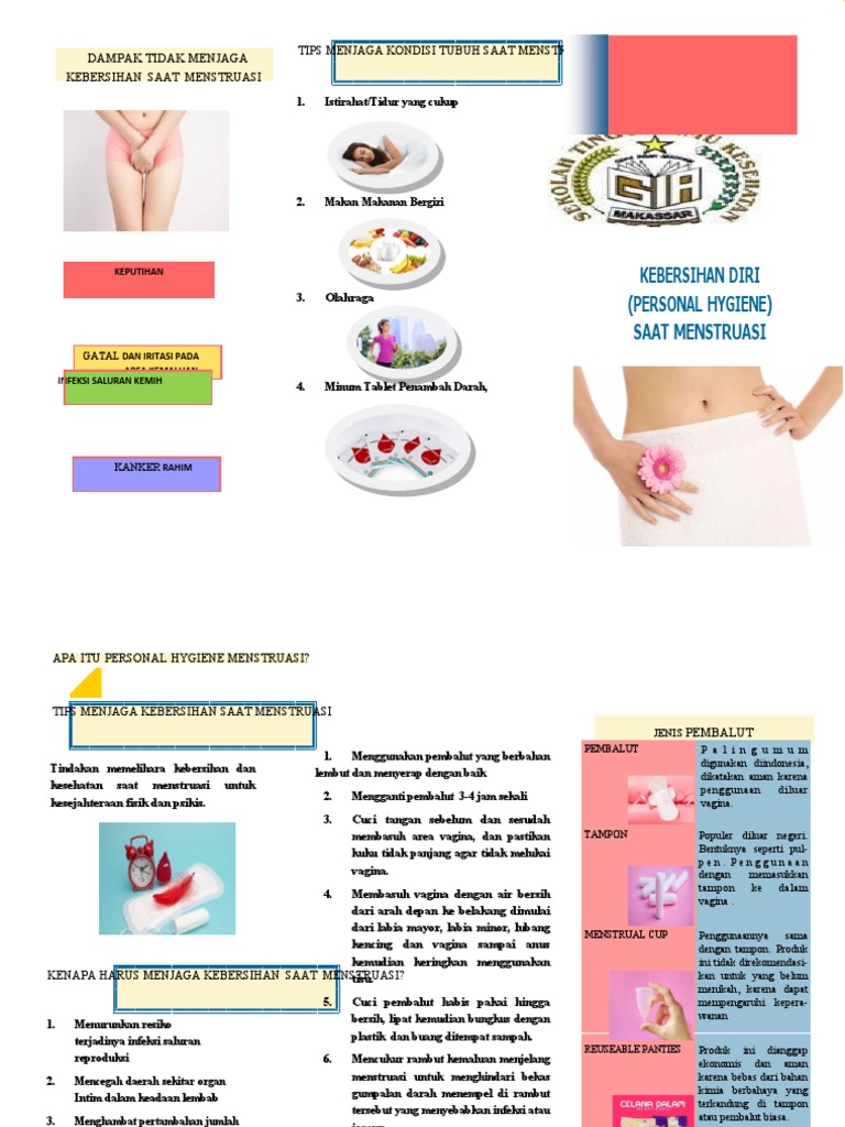 Leaflet Personal Hygiene Menstruasi | PDF
