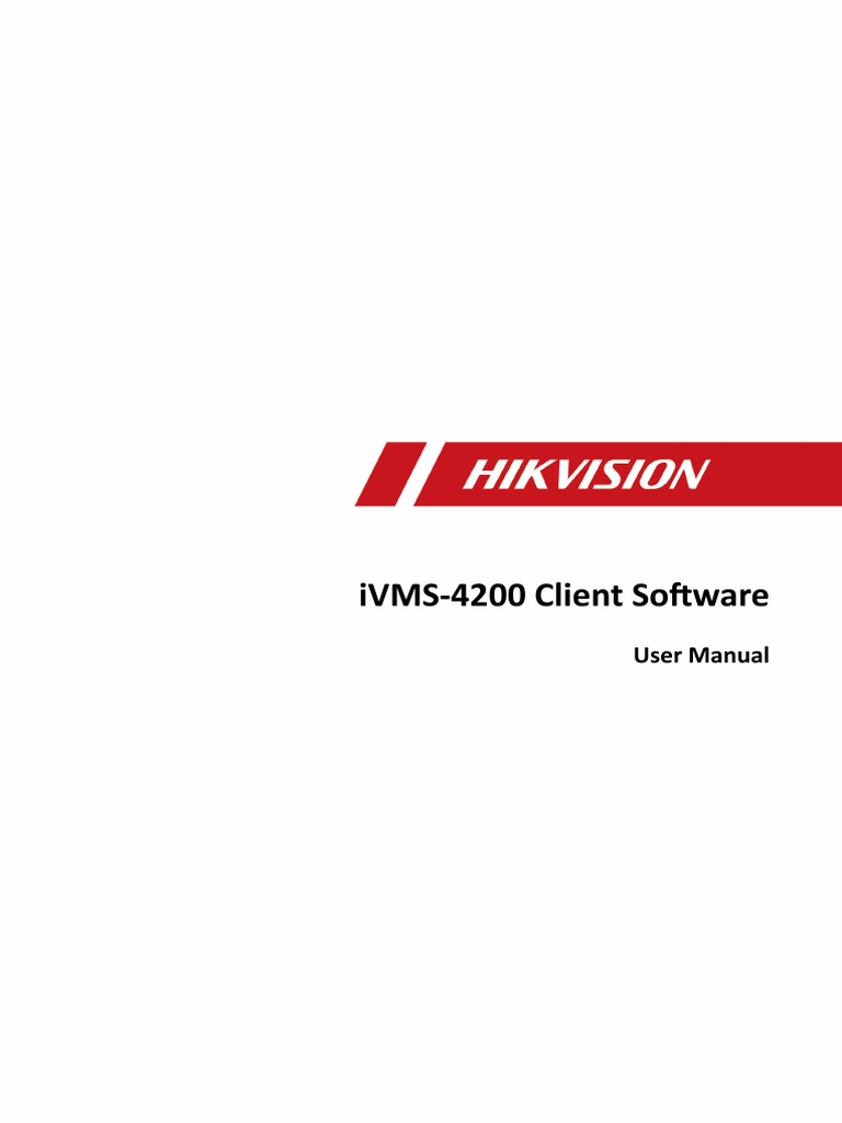iVMS-4200 Client Software: User Manual | PDF | Access Control ...
