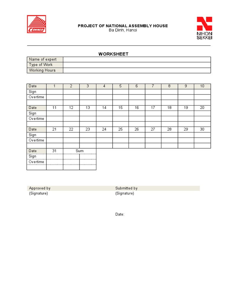 National Assembly House Project Worksheet | PDF
