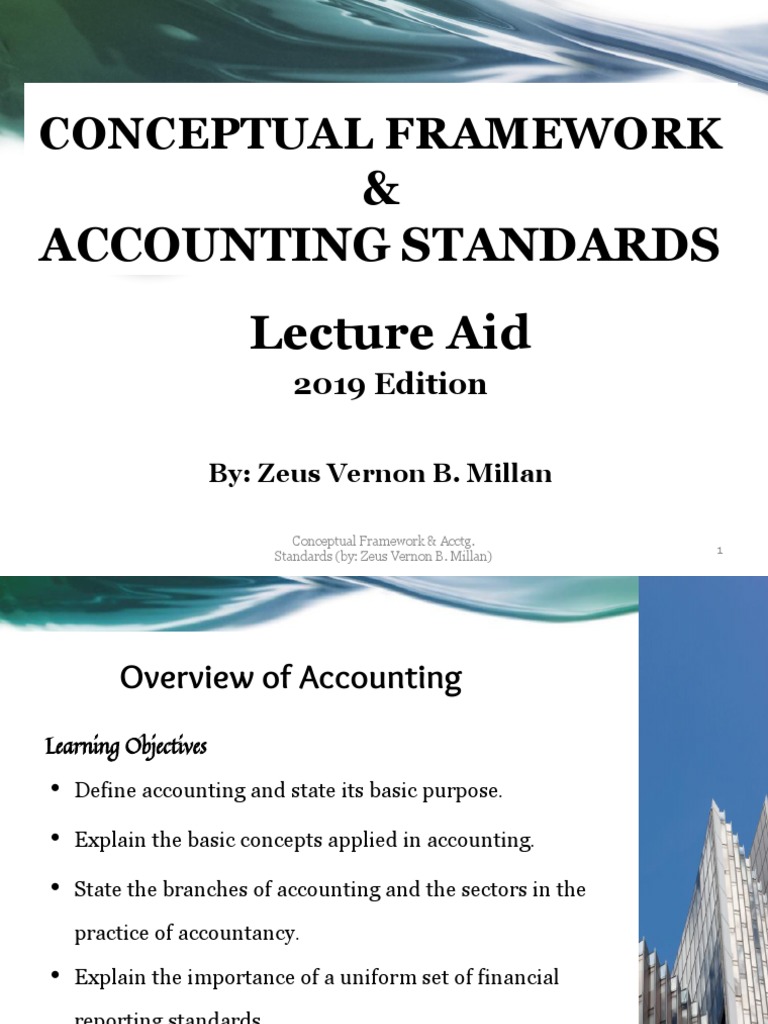 Conceptual Framework: & Accounting Standards Lecture Aid | PDF ...