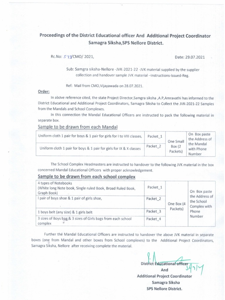 JVK Sample Collection Deo Proceedings | PDF