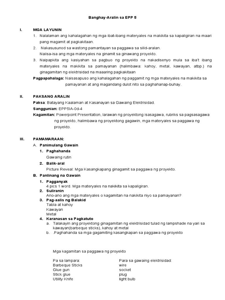 Cot - DLP - Epp 5 | PDF