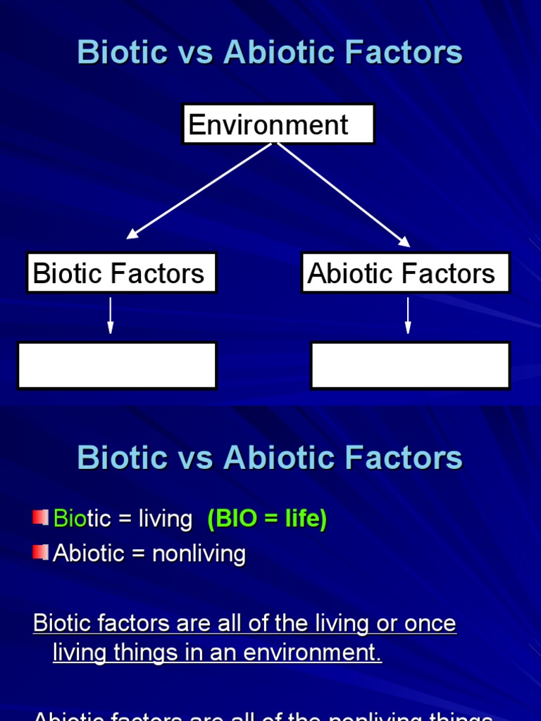 Biotic Vs Abiotic Factors | PDF | Soil | Plants