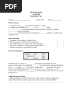 Computer Worksheet | PDF | Computer Virus | Malware
