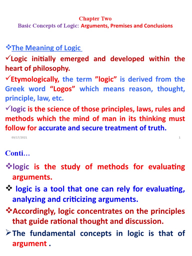 Chapter Two PPT Logic & C.thinking | PDF | Argument | Logical Consequence