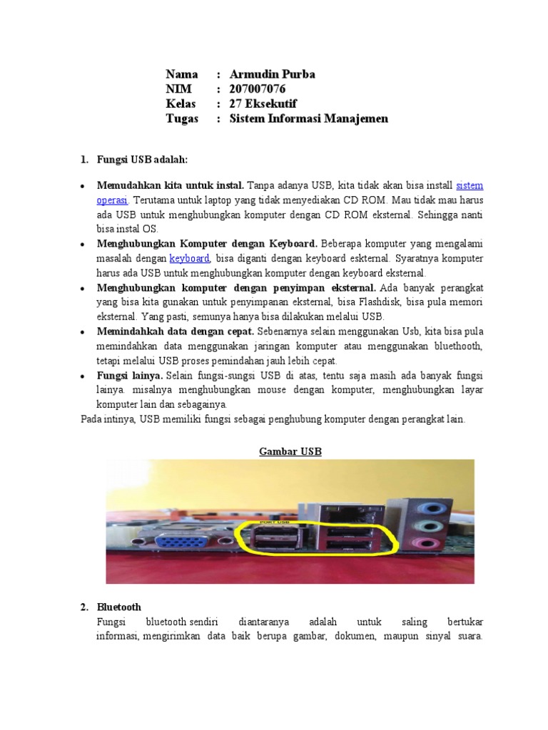 Fungsi USB Adalah | PDF