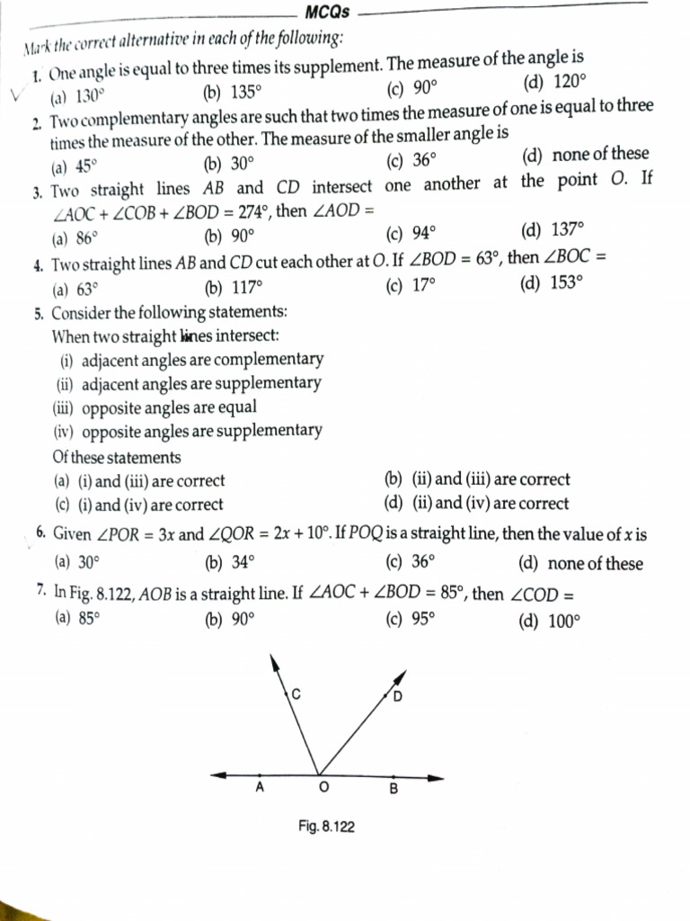 Mastering Geometry Concepts: Answers to Multiple Choice Questions on ...