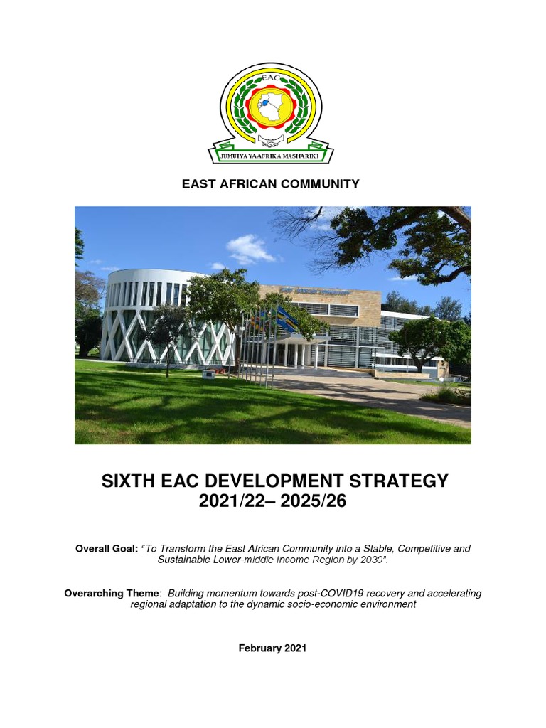 6th EAC Development Strategy | PDF | Sustainability | Regional Integration