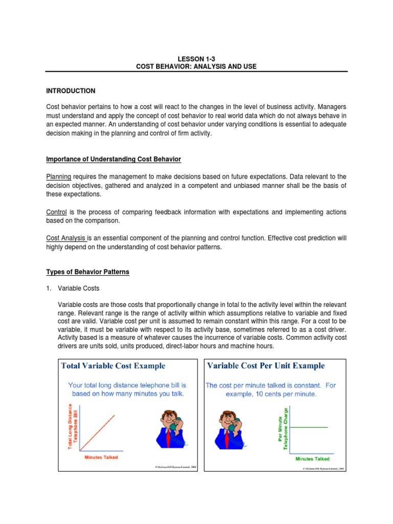 Lesson 1-3 Cost Behavior: Analysis and Use | PDF | Regression Analysis | Linear Regression