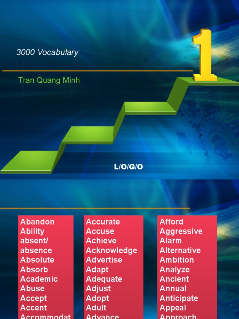 3000 Essential English Words: An Extensive Vocabulary Resource | PDF