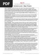 Scheduling, Levels & L4 Schedule | PDF | Project Management | Business