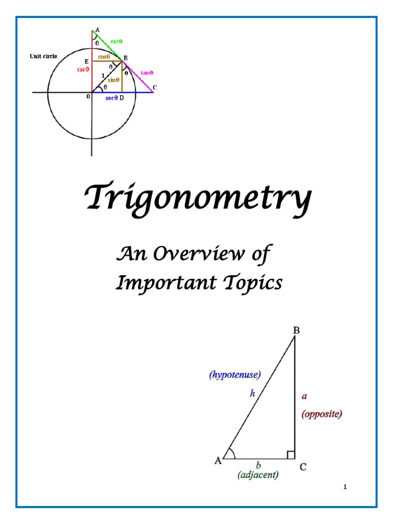 Trigonometry Theory With Examples | PDF | Trigonometric Functions | Sine