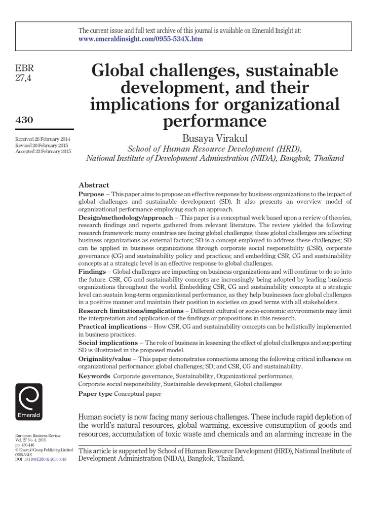 Group11 Global Challenges, Sustainable Development, and Their ...