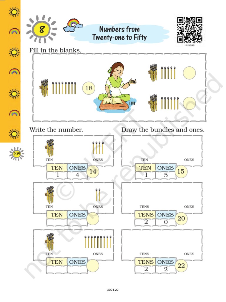 Fill in the Blanks: Numbers 1-50 | PDF