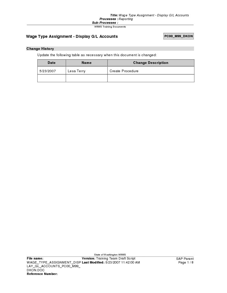 Wage Type Assignment Display GL Accounts PC00 M99 DKON | PDF ...