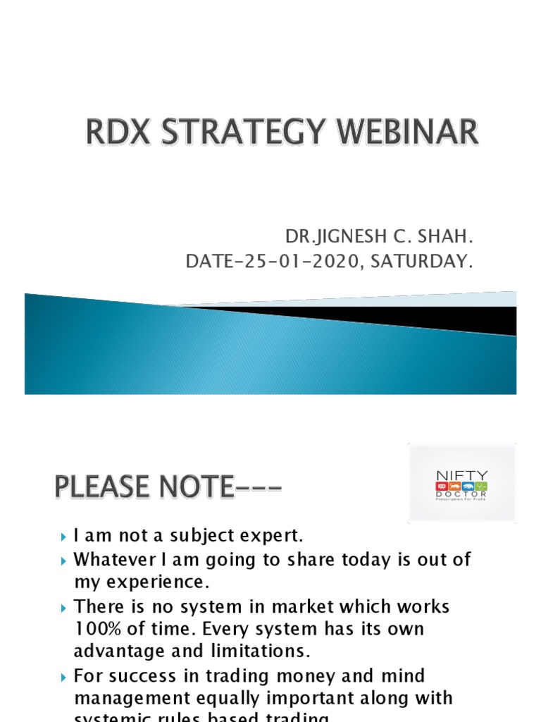 RDX Strategy | PDF | Option (Finance) | Moneyness