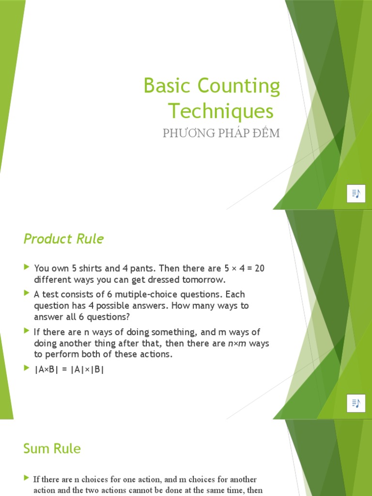 Counting Techniques: Product and Sum Rules | PDF | Mathematical ...