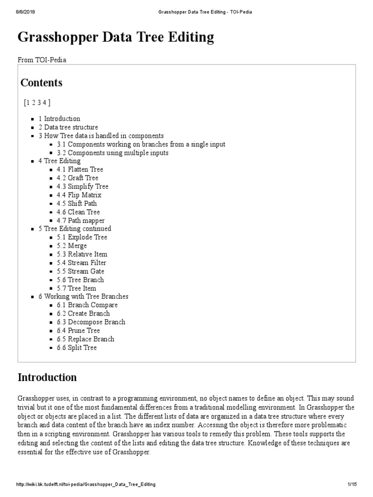 Grasshopper Data Tree Editing Techniques | PDF | System | Computing