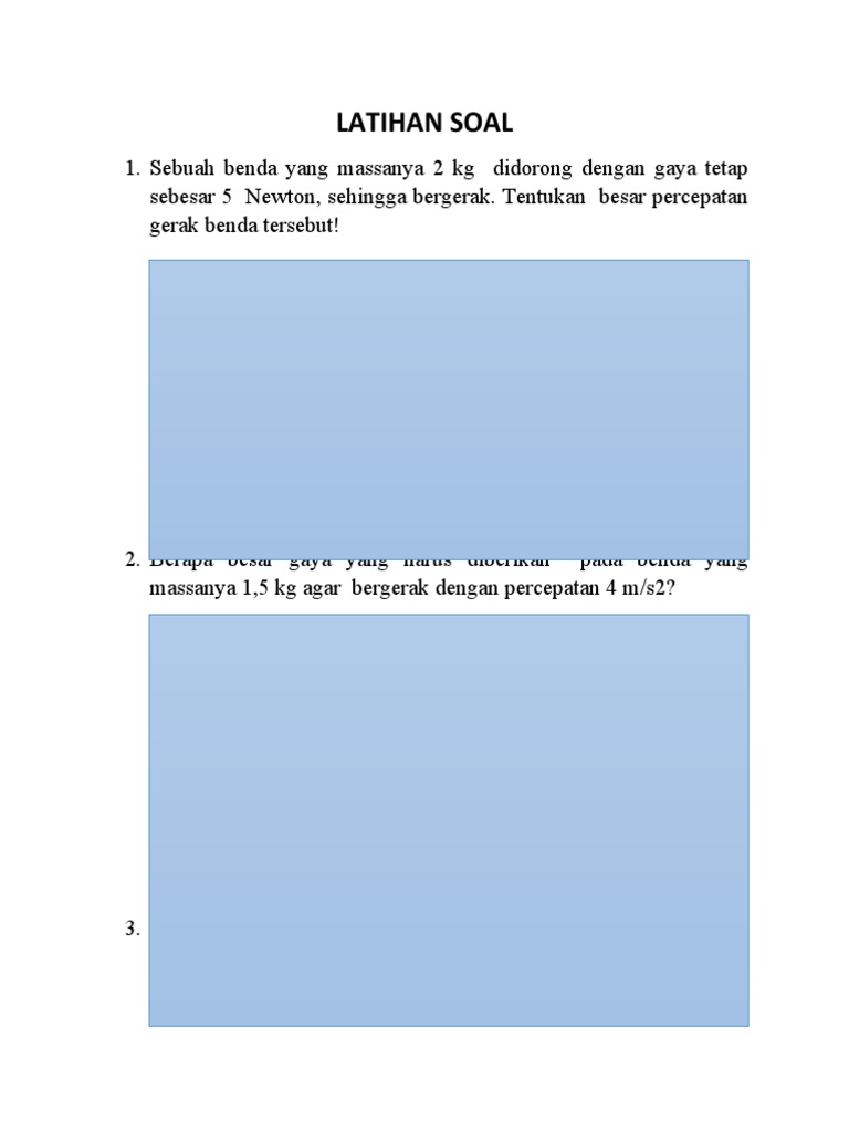 Latihan Soal Gerak Dan Gaya | PDF
