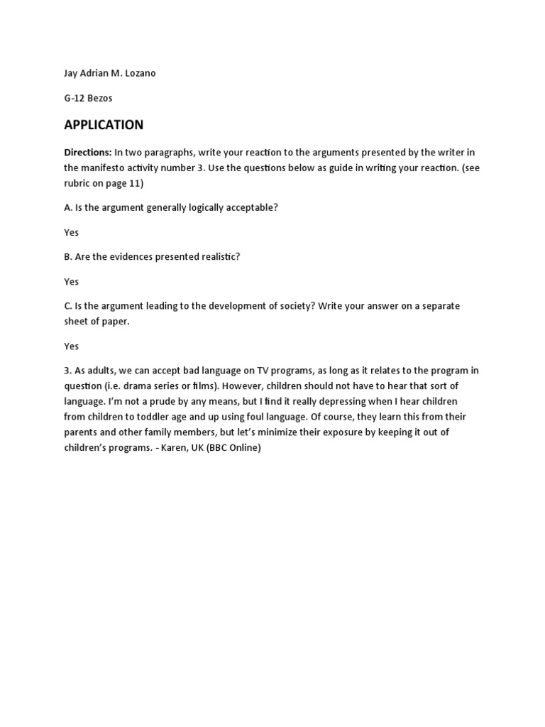 EAPP FINAL Module 1... Grade 12 Bezos | PDF | Argument | Communication