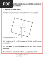 Free Surface Effect on Ship Stability | PDF | Shipping | Ships